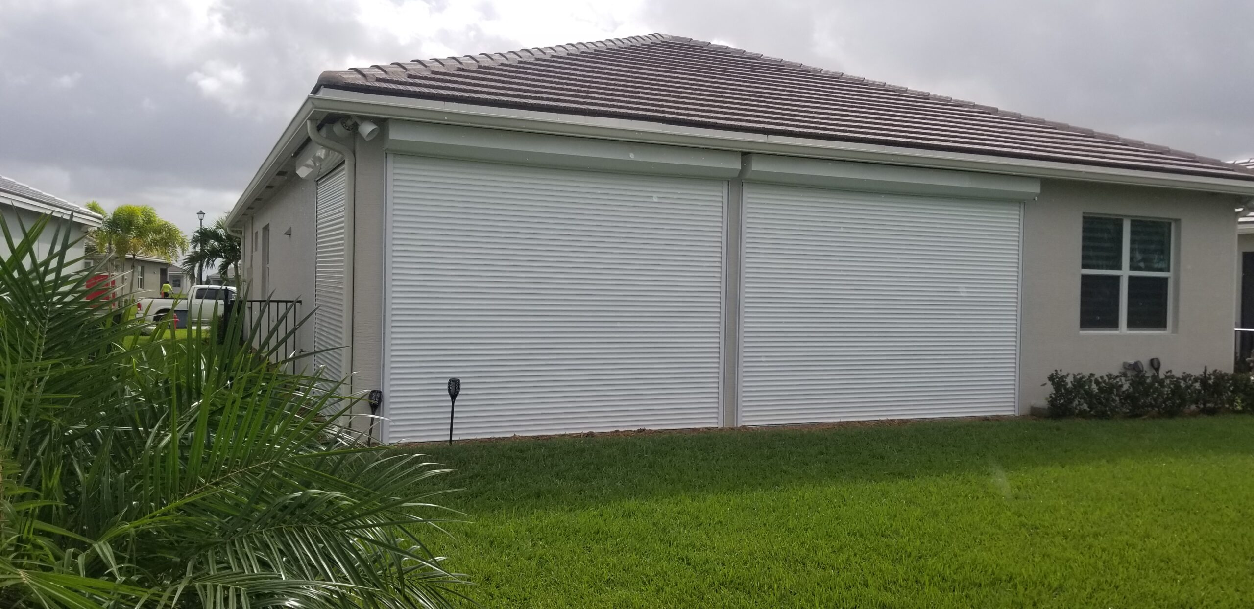 Hurricane Shutters And Storm Protection Types White Aluminum